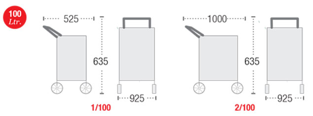 Waste Bins with Foot Paddle and Wheels Manufacturer, Anti-microbial ...